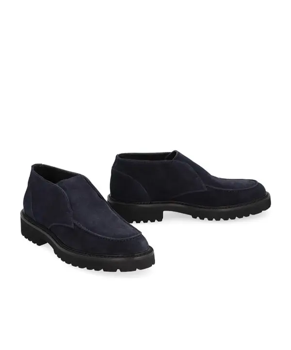 DOUCAL'S Almond Toe Slip-on Loafers