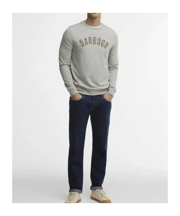Barbour Plaid Logo Crewneck Sweater