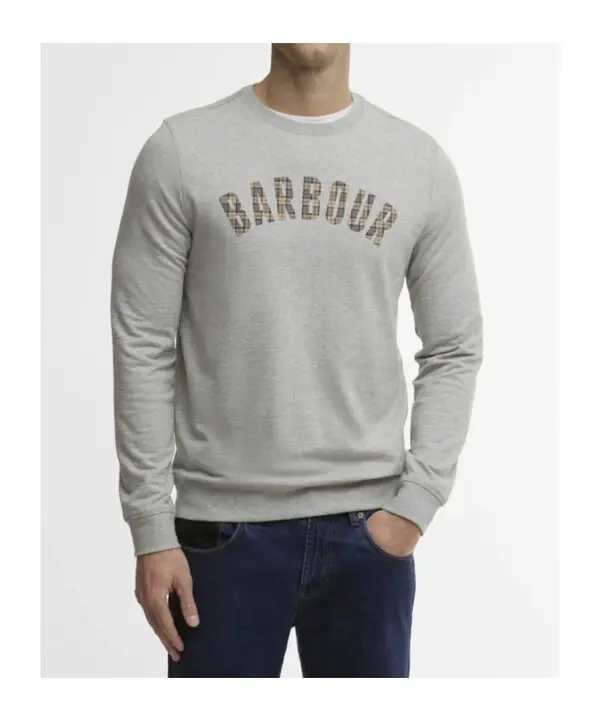 Barbour Plaid Logo Crewneck Sweater