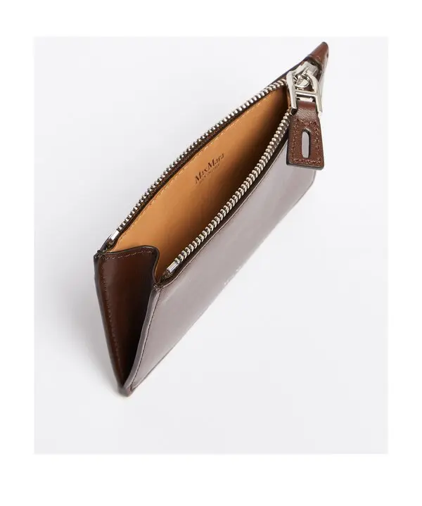 Max Mara Logo Printed Zip-up Cardholder