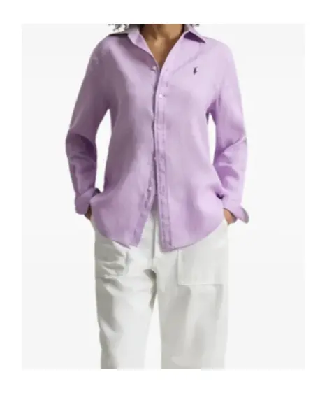 Polo Ralph Lauren Long Sleeve Linen Shirt - Lavender