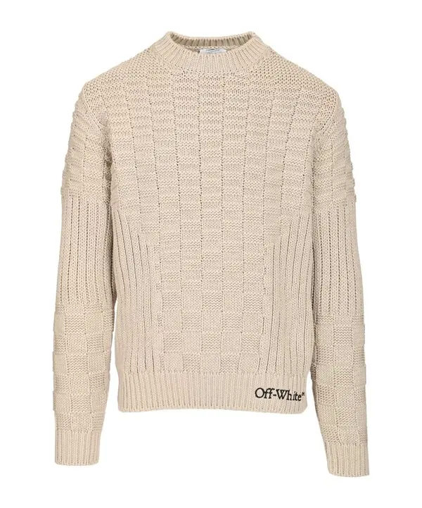 Off-White Arrow 3d Stitch Crewneck Knitted Jumper