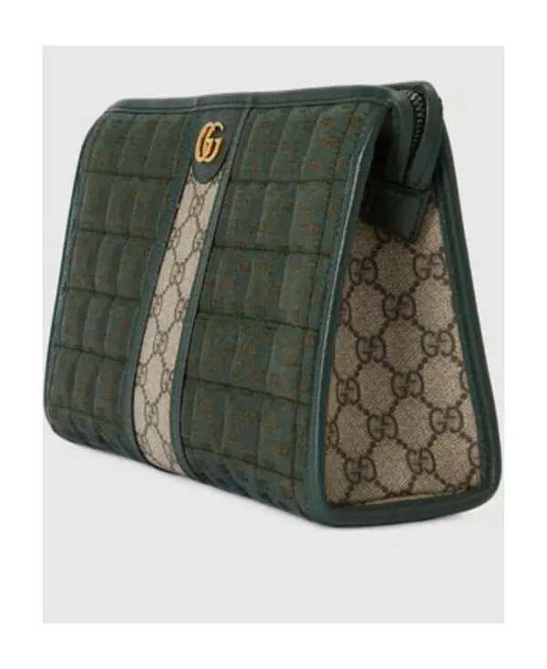 Gucci Gg Canvas Quilted Clutch