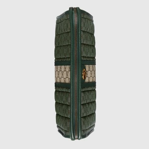 Gucci Gg Canvas Quilted Clutch
