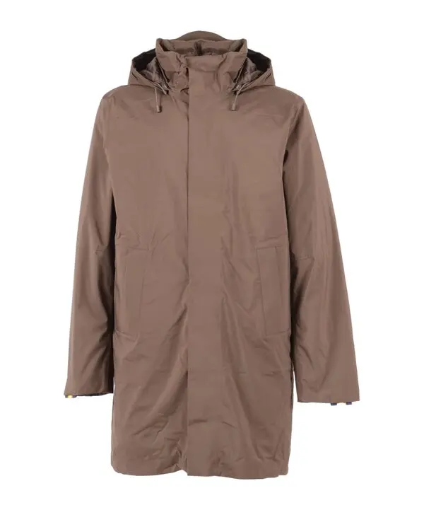K-WAY Bonded Padded 3/4 Length Winter Jacket - Brown