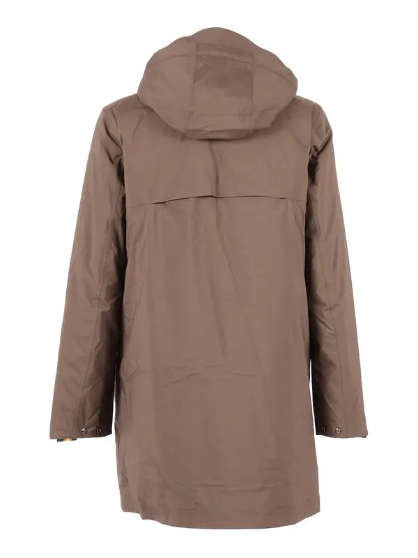 K-WAY Bonded Padded 3/4 Length Winter Jacket - Brown