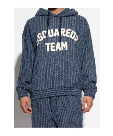 Dsquared2 Logo Patch Hoodie - Blue