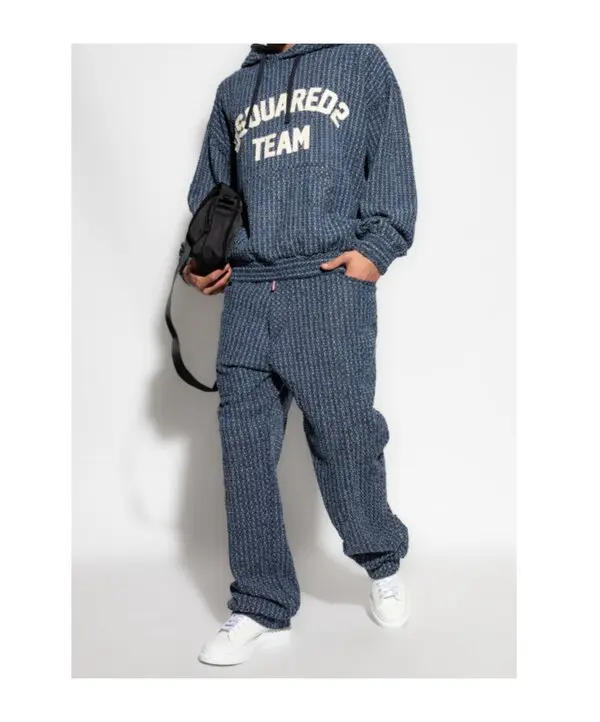 Dsquared2 Logo Patch Hoodie - Blue