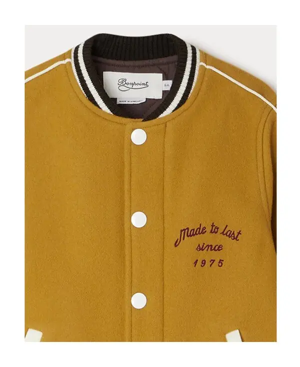 Bonpoint Logo Varsity Jacket - Orange