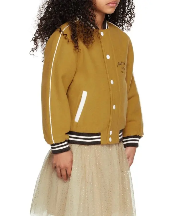Bonpoint Logo Varsity Jacket - Orange