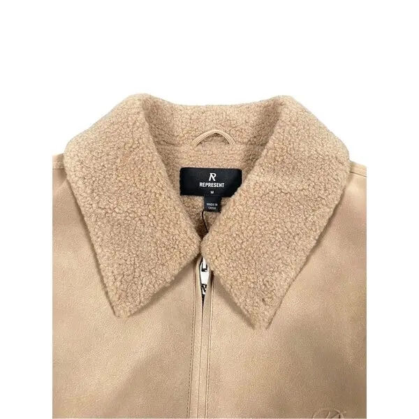 REPRESENT Zipped Shearling Collar Jacket