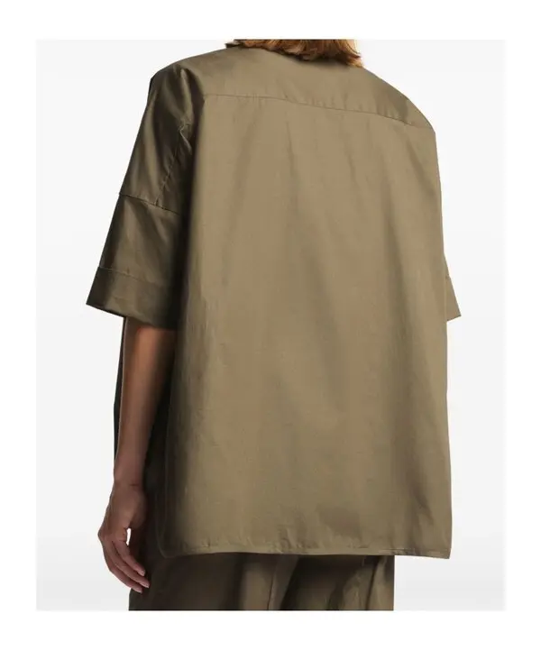 FAY Oversized 3/4 Sleeve Shirt - Green