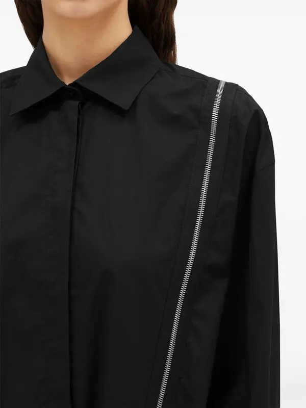 MSGM Zip-detailed Long-sleeve Shirt