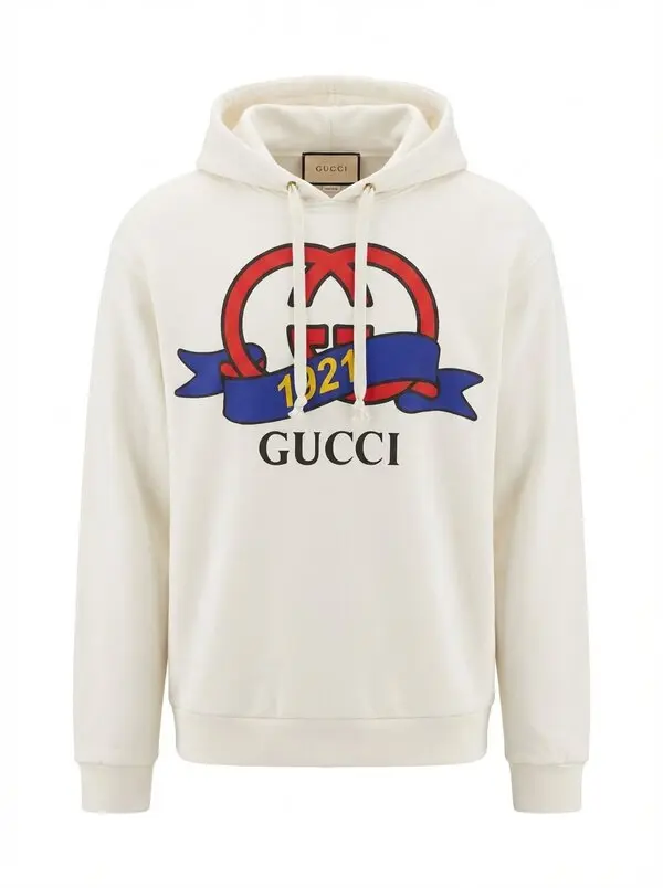 Gucci Interlocking G 1921 Printed Hoodie - Off White
