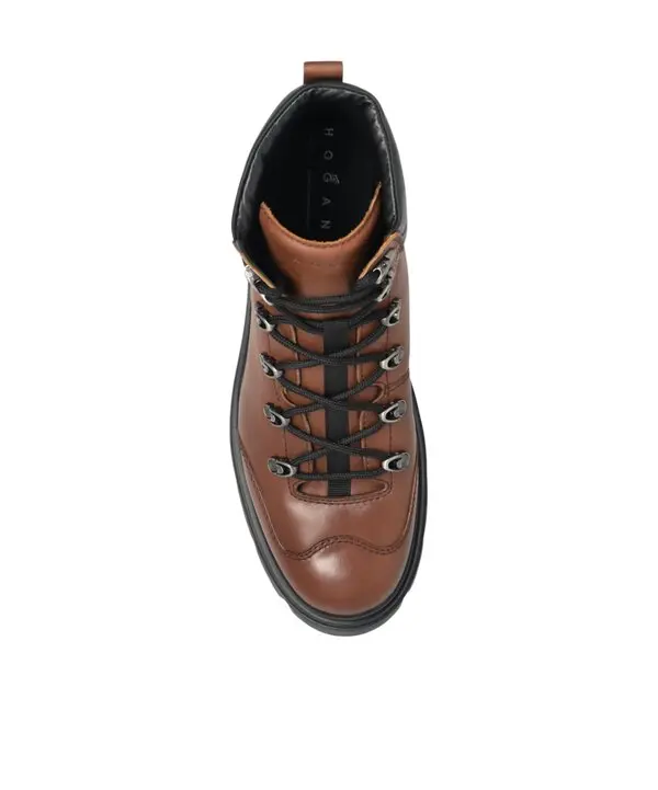 Hogan Lace-up Leather Boots