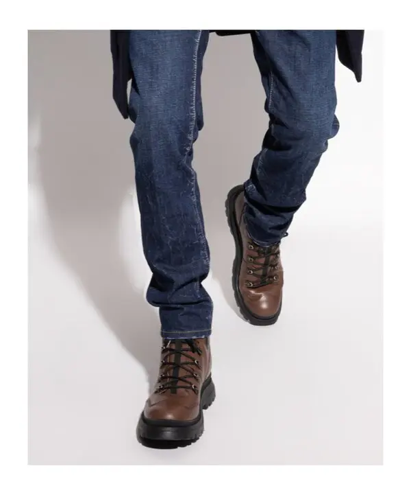 Hogan Lace-up Leather Boots