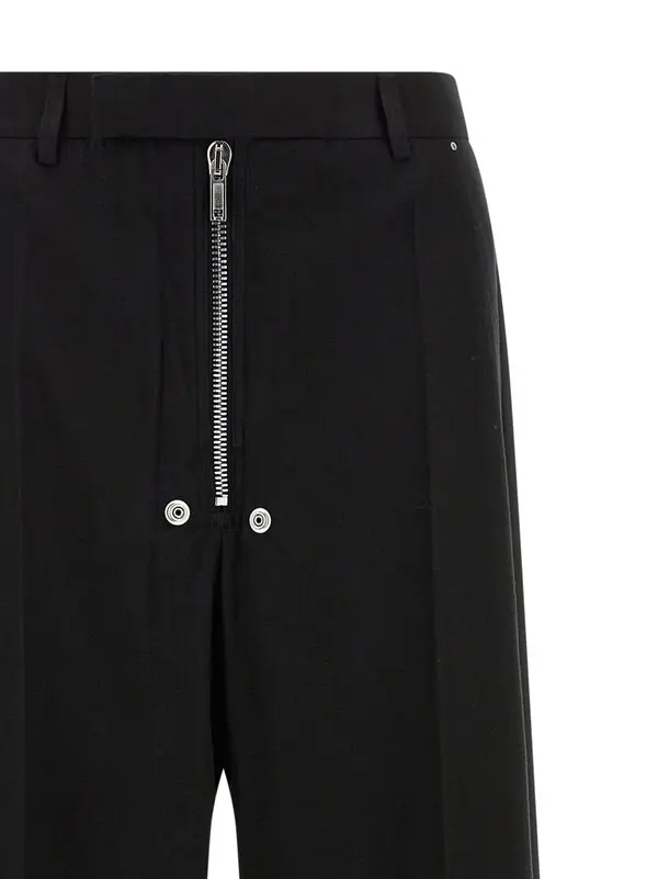 Rick Owens Concordian Tailored Flannel Wide-leg Trousers