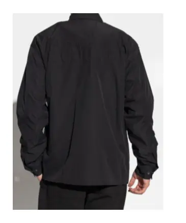 Versace Logo Embossed Shirt Jacket - Black