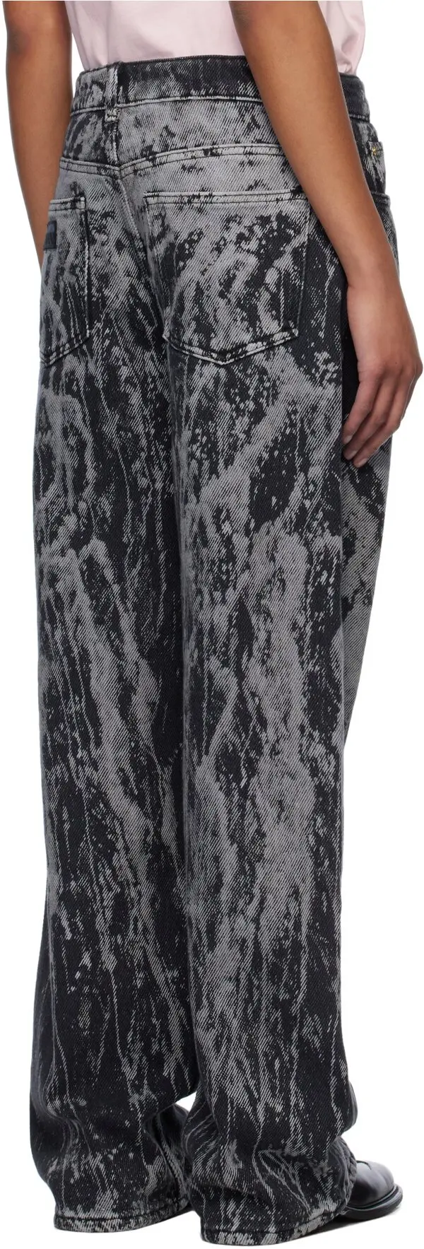 GANNI Acid Wash Denim Jeans - Black