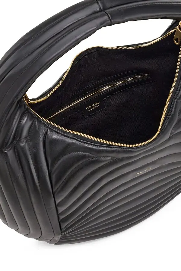 FERRAGAMO Large Quilted Shoulder Bag