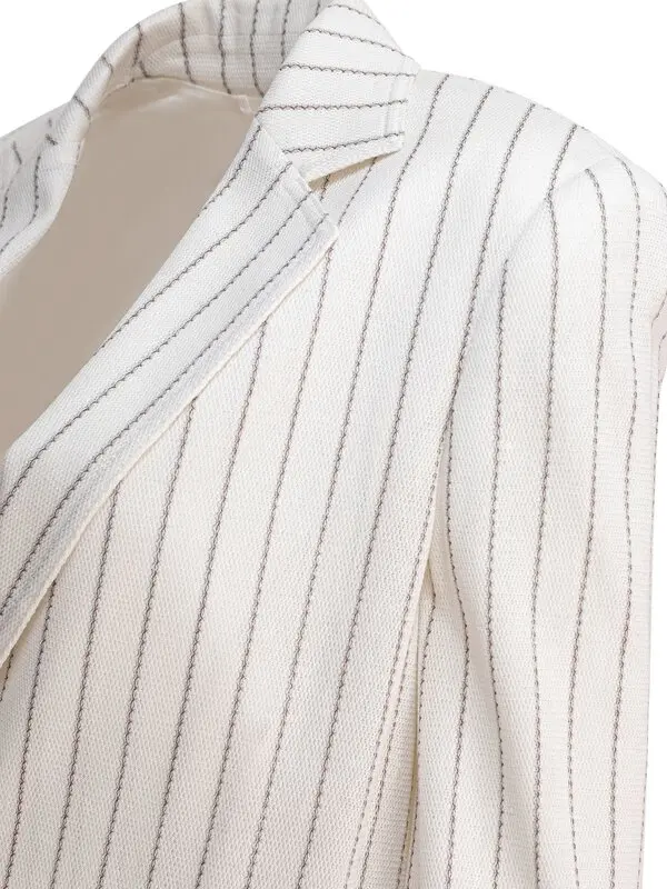 Max Mara Striped Single-button Jacket