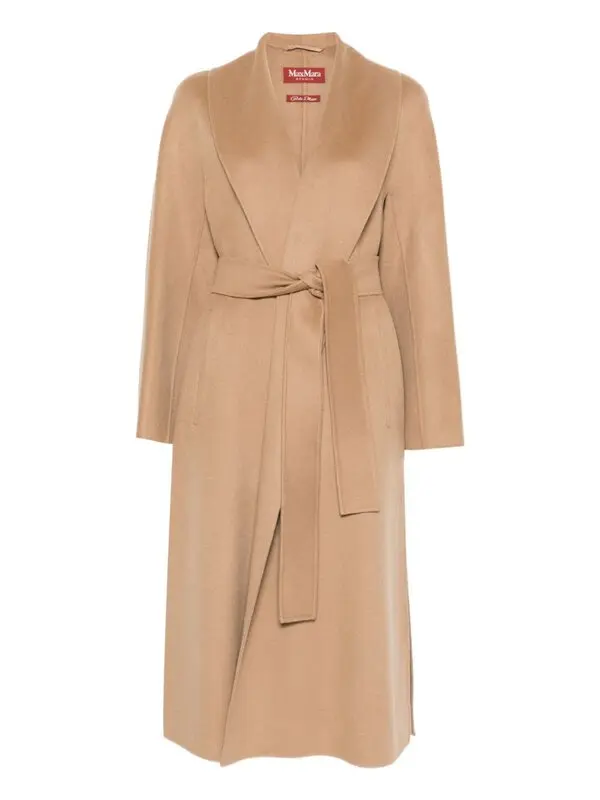 Max Mara Chopin Belted Coat - Nude