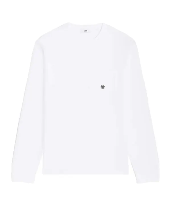 Celine Long-sleeved T-shirt In Cotton Jersey - No