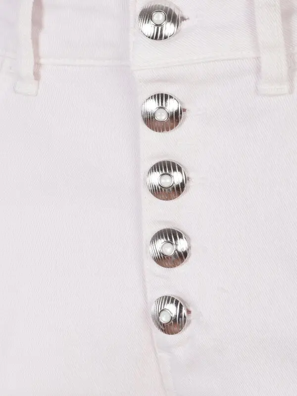 DONDUP Cropped Button-front Jeans - White