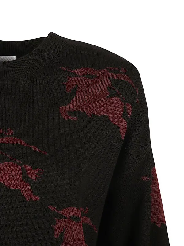 Burberry Logo Intarsia-knit Crewneck Jumper