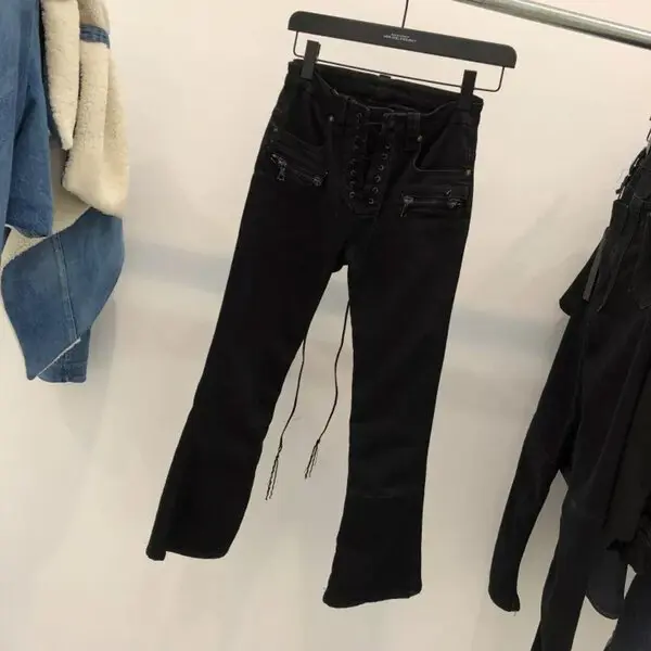 BEN TAVERNITI UNRAVEL PROJECT Stretch Jeans With Decorative Zipper Detail