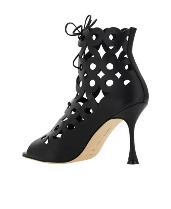 Manolo Blahnik Taralo Lace-up Boots - Black