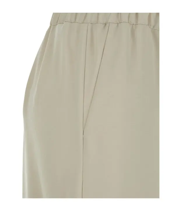 P.a.r.o.s.h Elasticated-waist Palazzo Pants - Beige