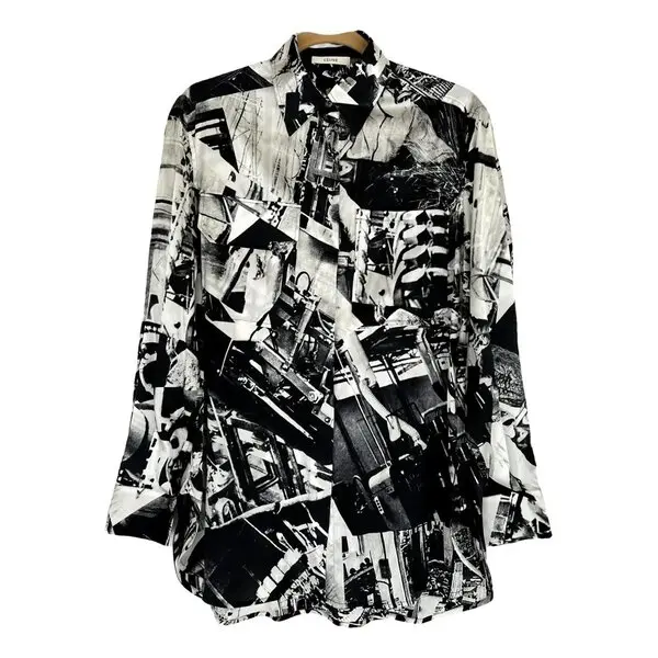 Celine Asymmetric Pocket Long Sleeve Shirt