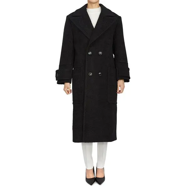 AMI Paris Double-breasted Virgin Wool Overcoat