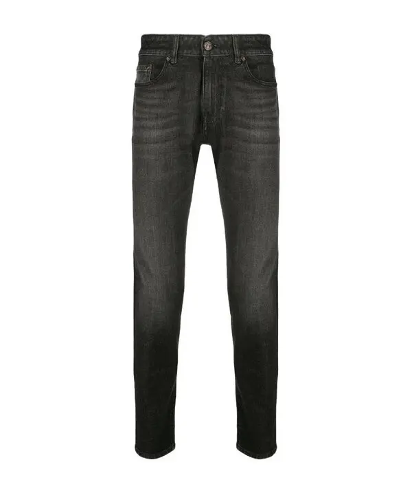 PT TORINO Mid-rise Slim-fit Jeans - Black