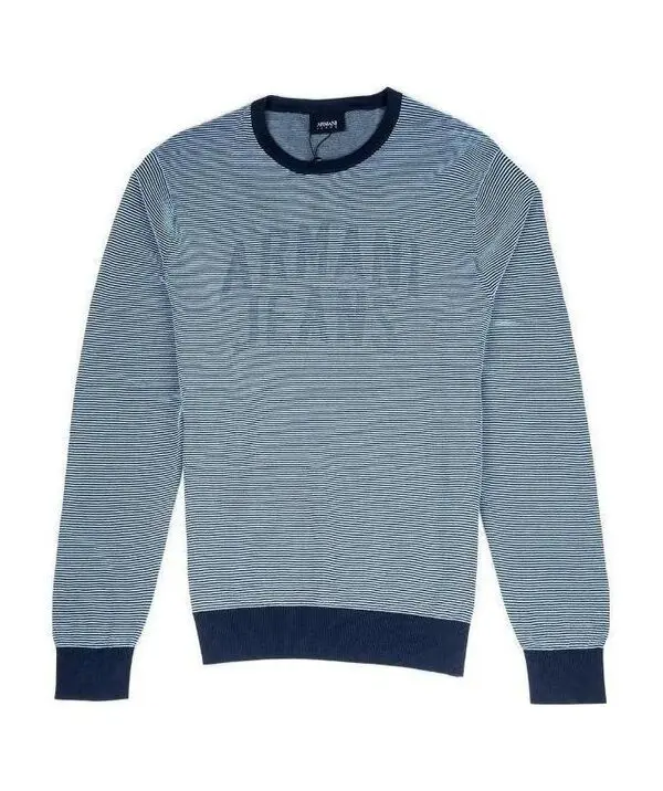 Emporio Armani Multicolor Logo Sweater - Blue