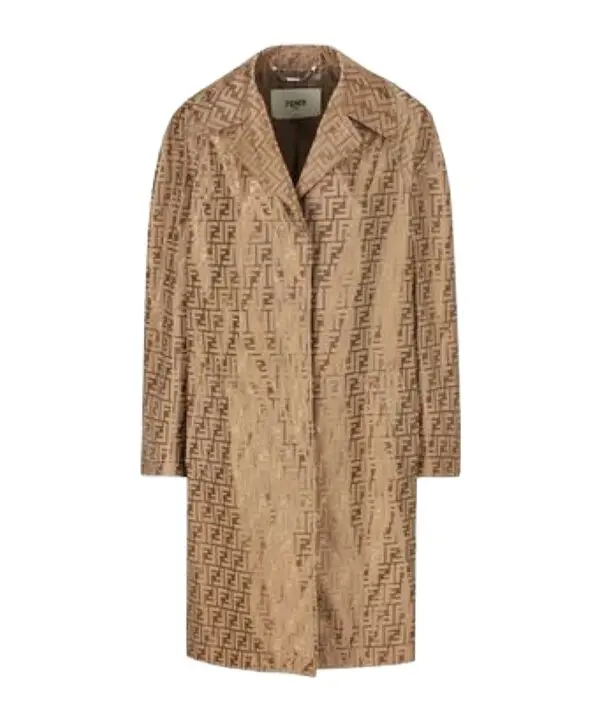 Fendi Ff Printed Long-sleeve Coat