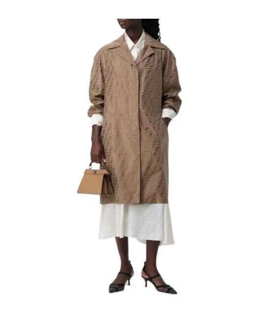 Fendi Ff Printed Long-sleeve Coat