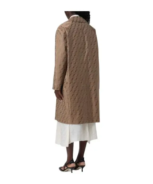 Fendi Ff Printed Long-sleeve Coat