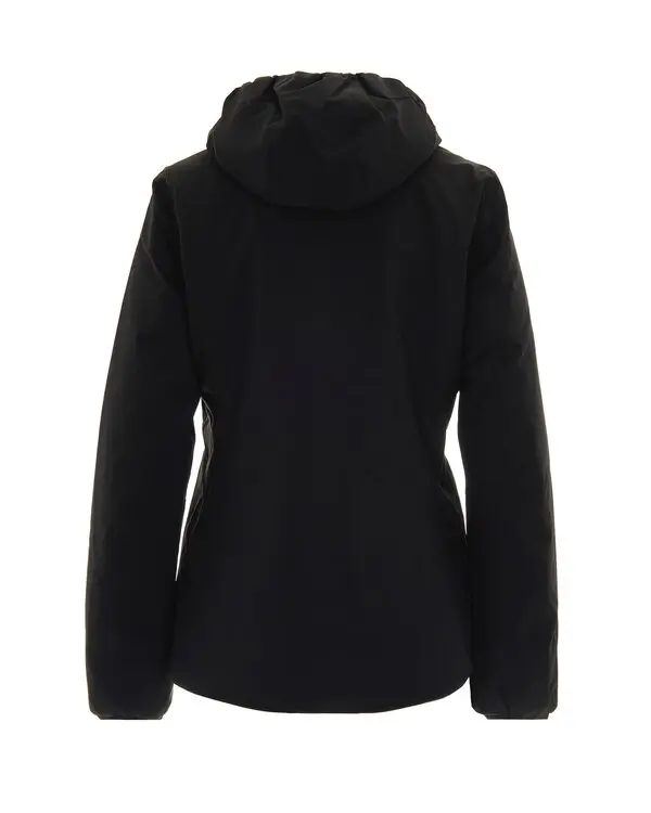 K-WAY Reversible Logo Patch Hooded Jacket - Black