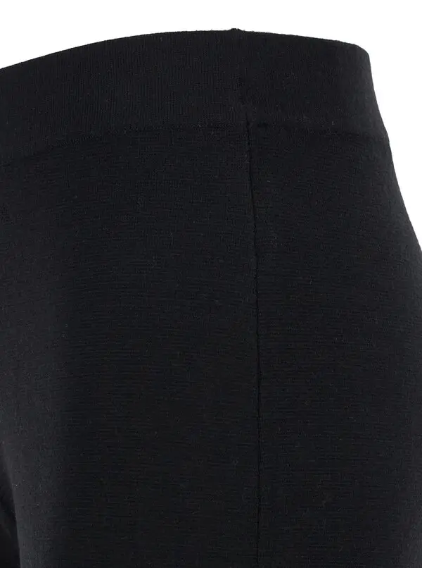 P.a.r.o.s.h Wool And Cashmere Wide Leg Trousers - Black