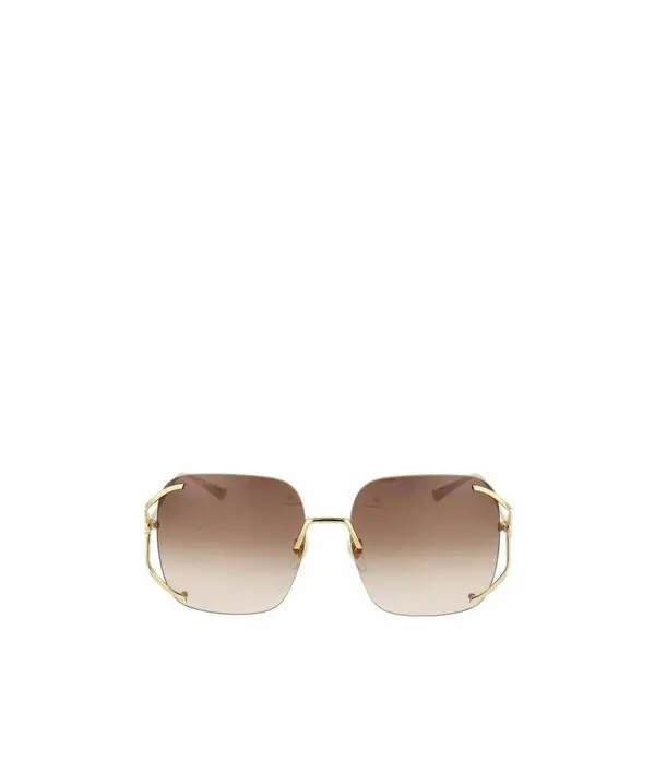Gucci Square Frame Rimless Sunglasses