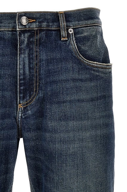 Dolce & Gabbana Logo Plaque Straight Leg Jeans