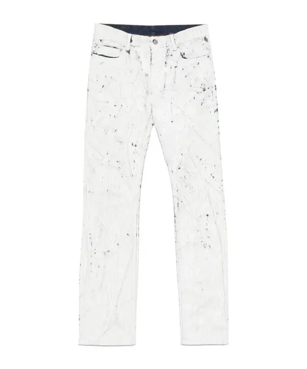 MAISON MARGIELA Cracked-effect Straight-leg Jeans - White