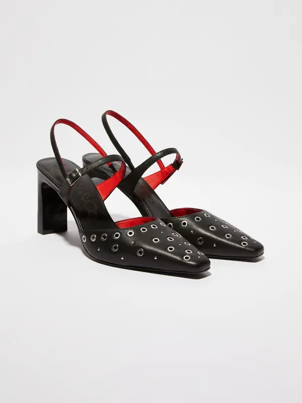 MAXCO. Slingback High Heel Sandals With Metal Detailing
