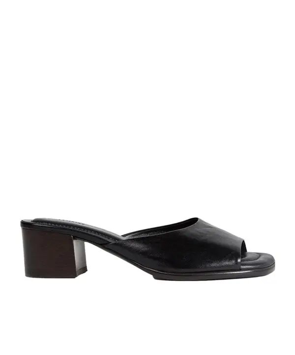 LEMAIRE Square Toe Heeled Sandals - Black