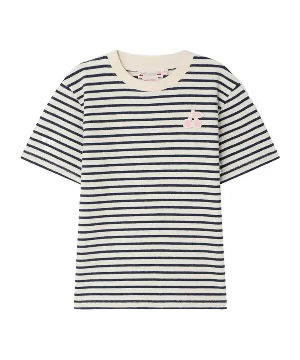 Bonpoint Lilas" Striped T-shirt - Indigo