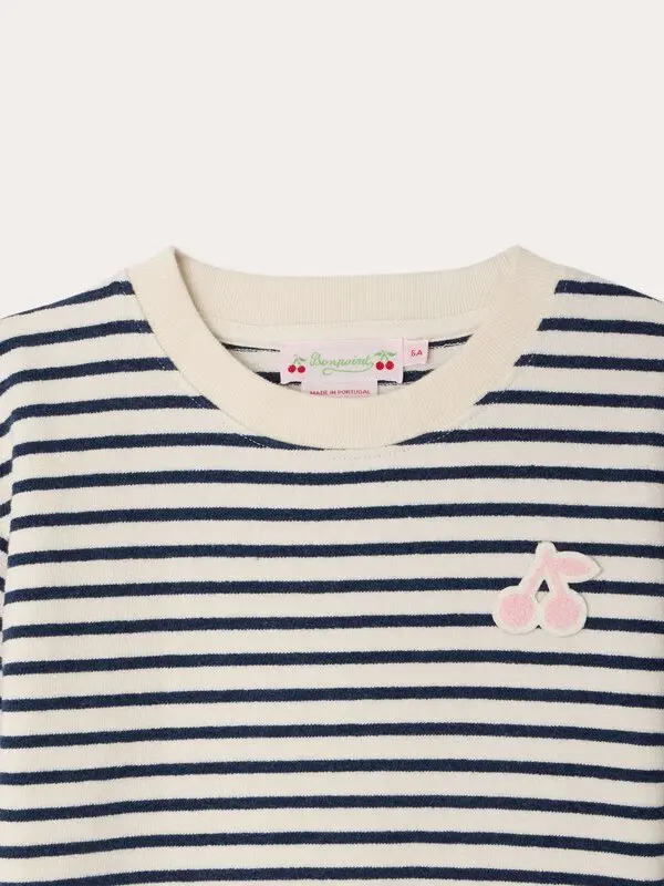Bonpoint Lilas" Striped T-shirt - Indigo