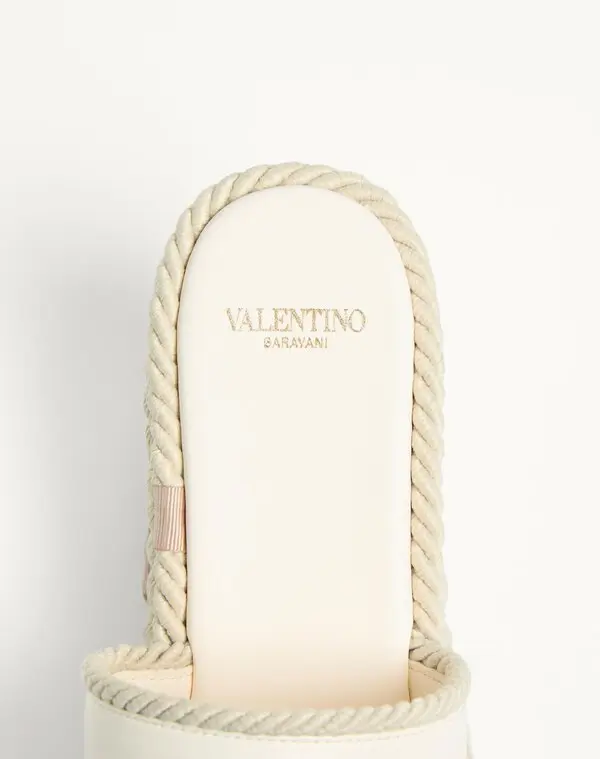 Valentino Garavani 100mm Vlogo Torchon Wedge Mules