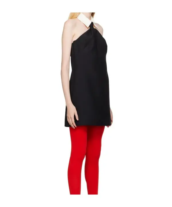 Valentino Garavani Collar Detailed Sleeveless Mini Dress